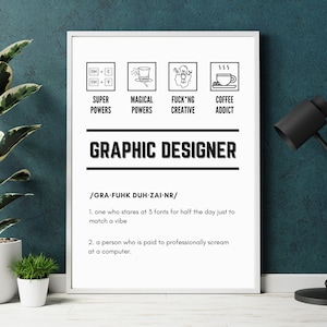Graphic Designer Definition Wall Art Print, Digital Download - Etsy