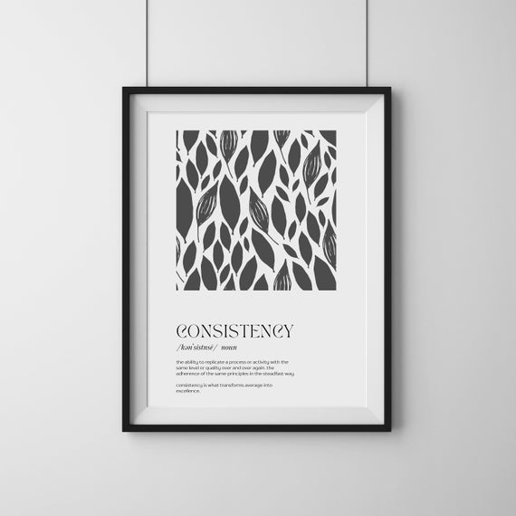 CONSISTENCY DEFINITION Printable Wall Art Decor Printable - Etsy