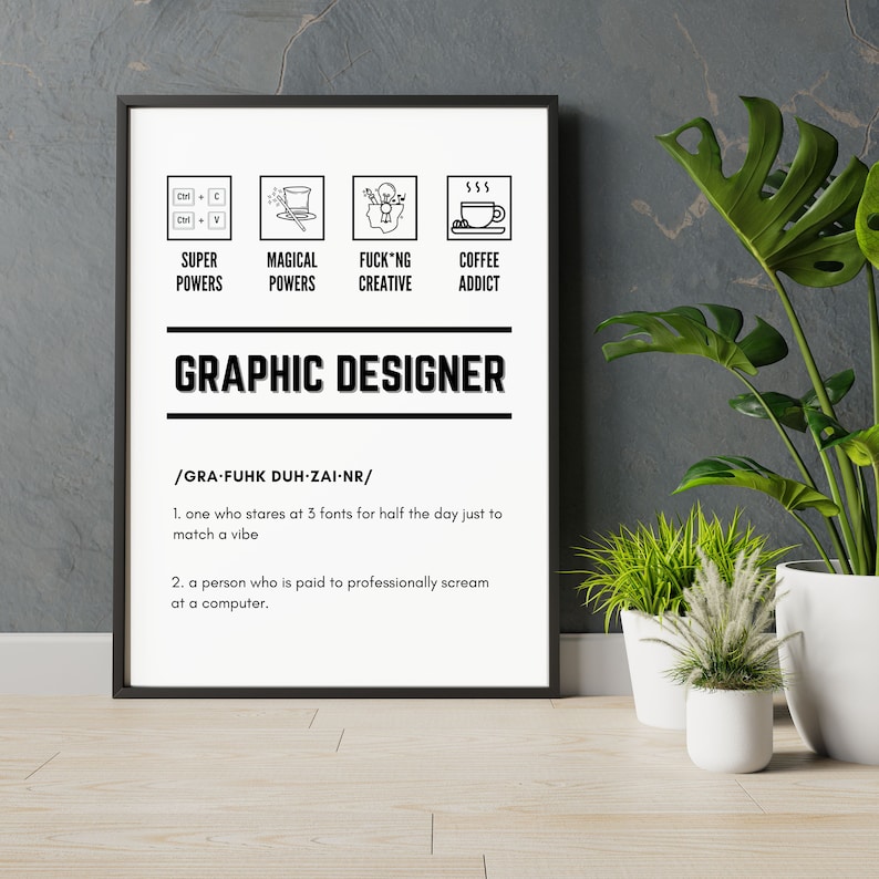 Graphic Designer Definition Wall Art Print, Digital Download - Etsy