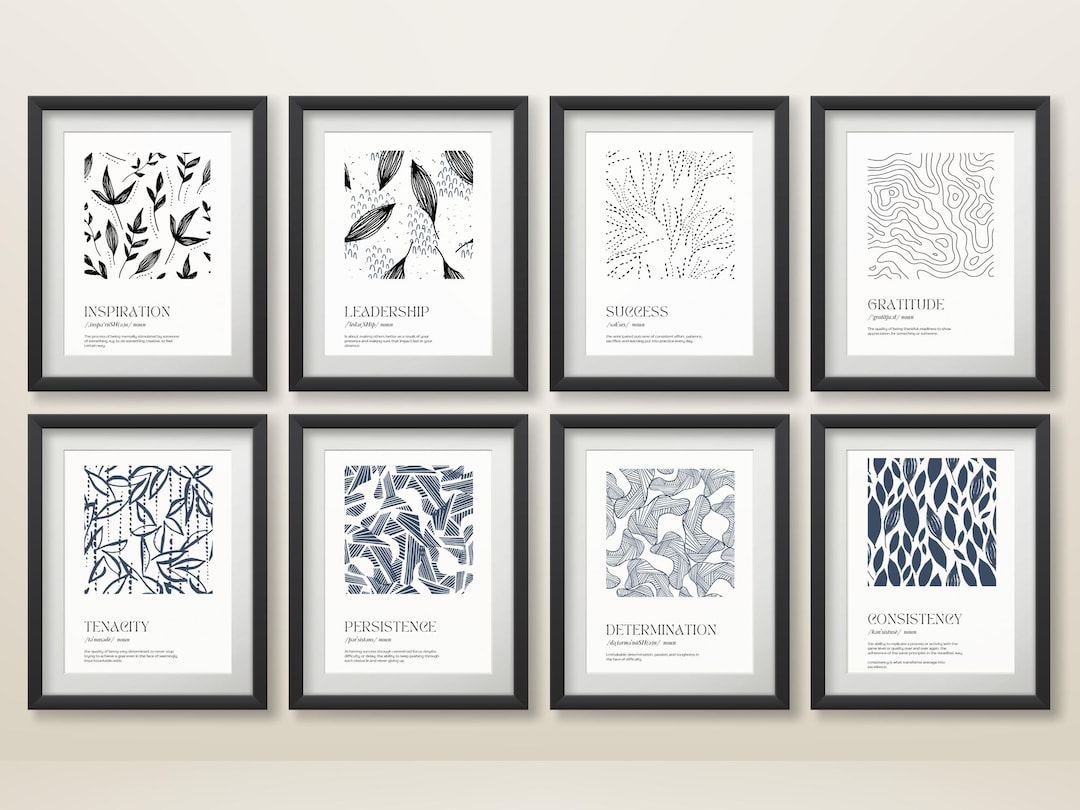 Office Wall Art Set | 8 PRINTABLES | Home & Office Decor | Mega Bundle ...