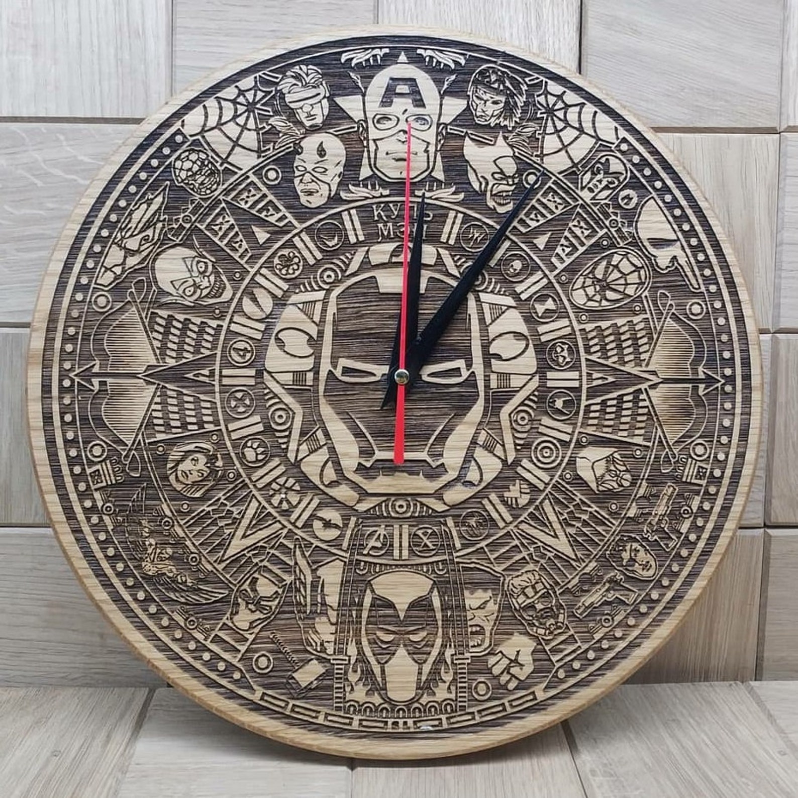 Laser Cut Marvel Clock Wall Decor CDR - Etsy