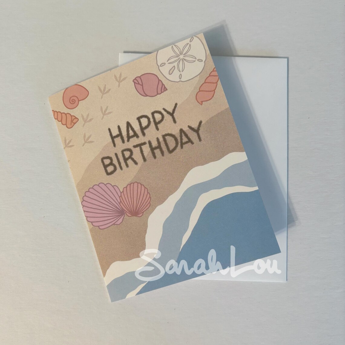 Happy Birthday Beach - Greeting Card - Etsy