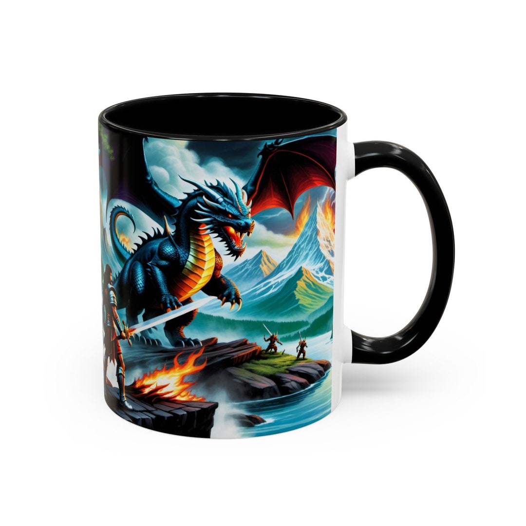 Dungeon & Dragons Retro Styled Magic, Sword and Sorcery RPG Coffee Mug ...