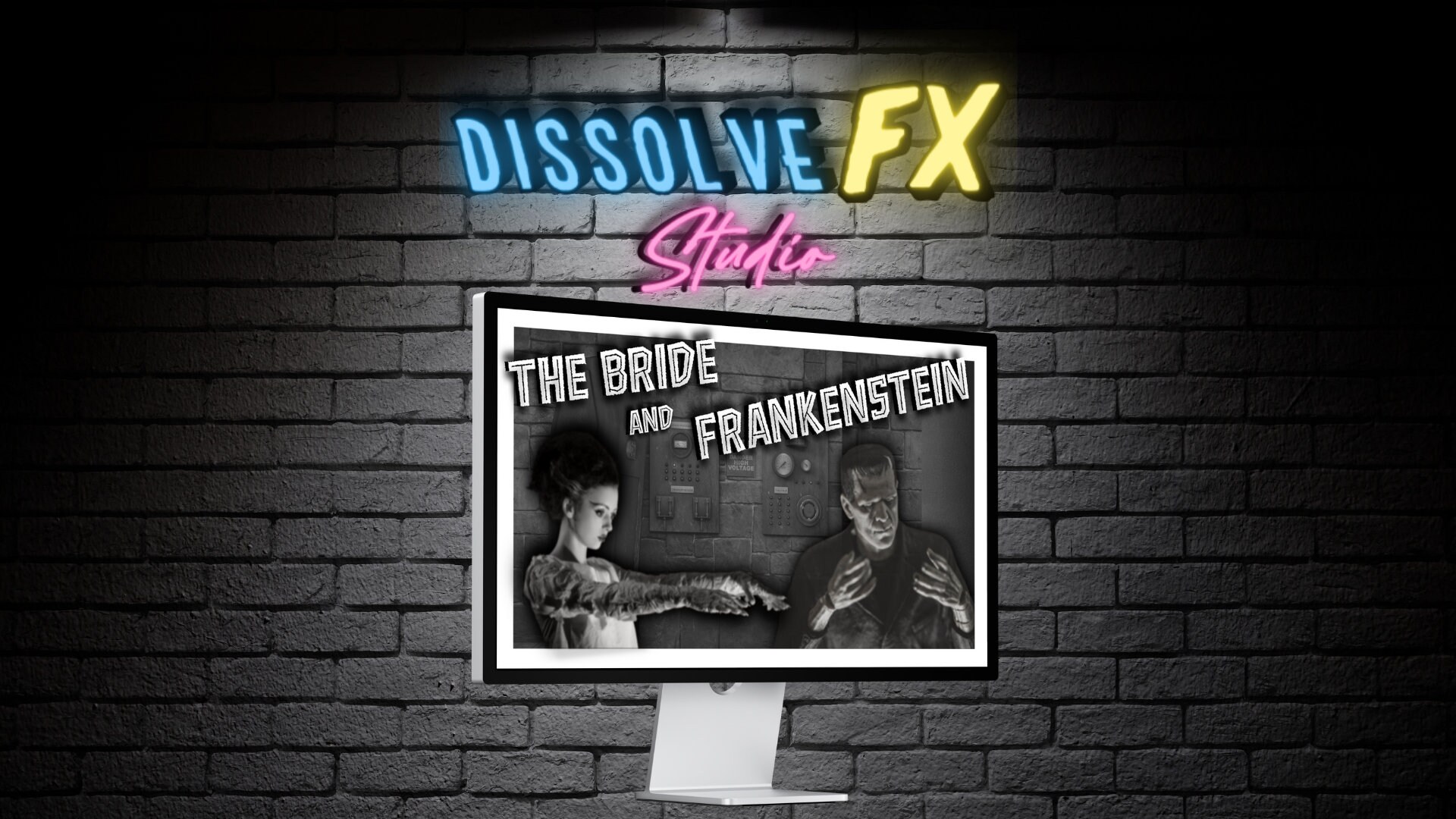 Desktop Wallpaper: the Bride & Frankenstein Laptop Wallpaper Zoom ...