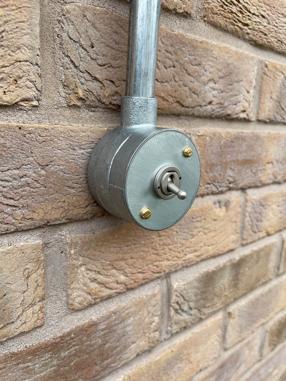 Galvanised Metal Conduit Industrial Style Light Switch - Etsy UK