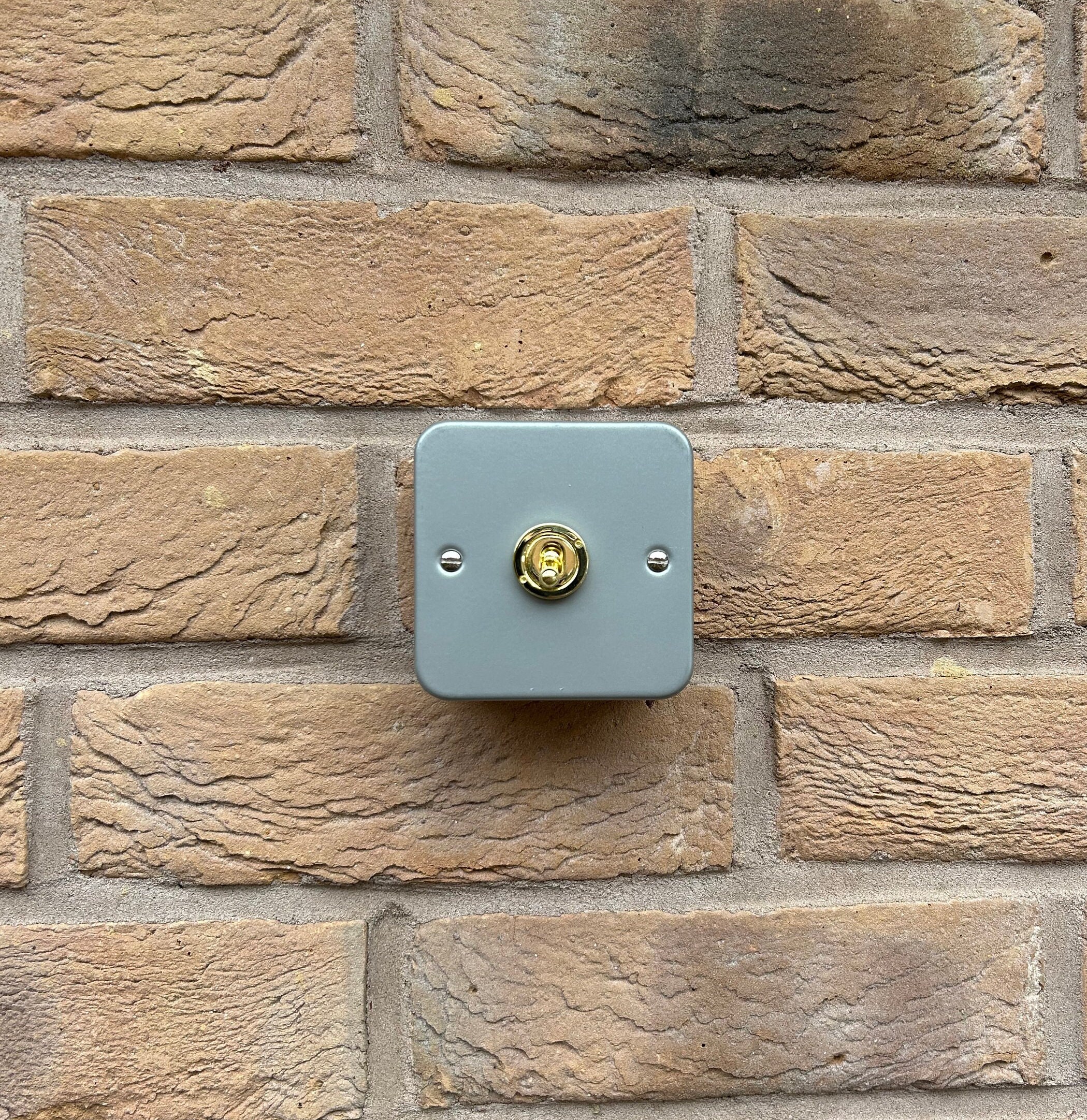 Metal Clad 1 Gang Industrial Style Toggle Light Switch Brass - Etsy