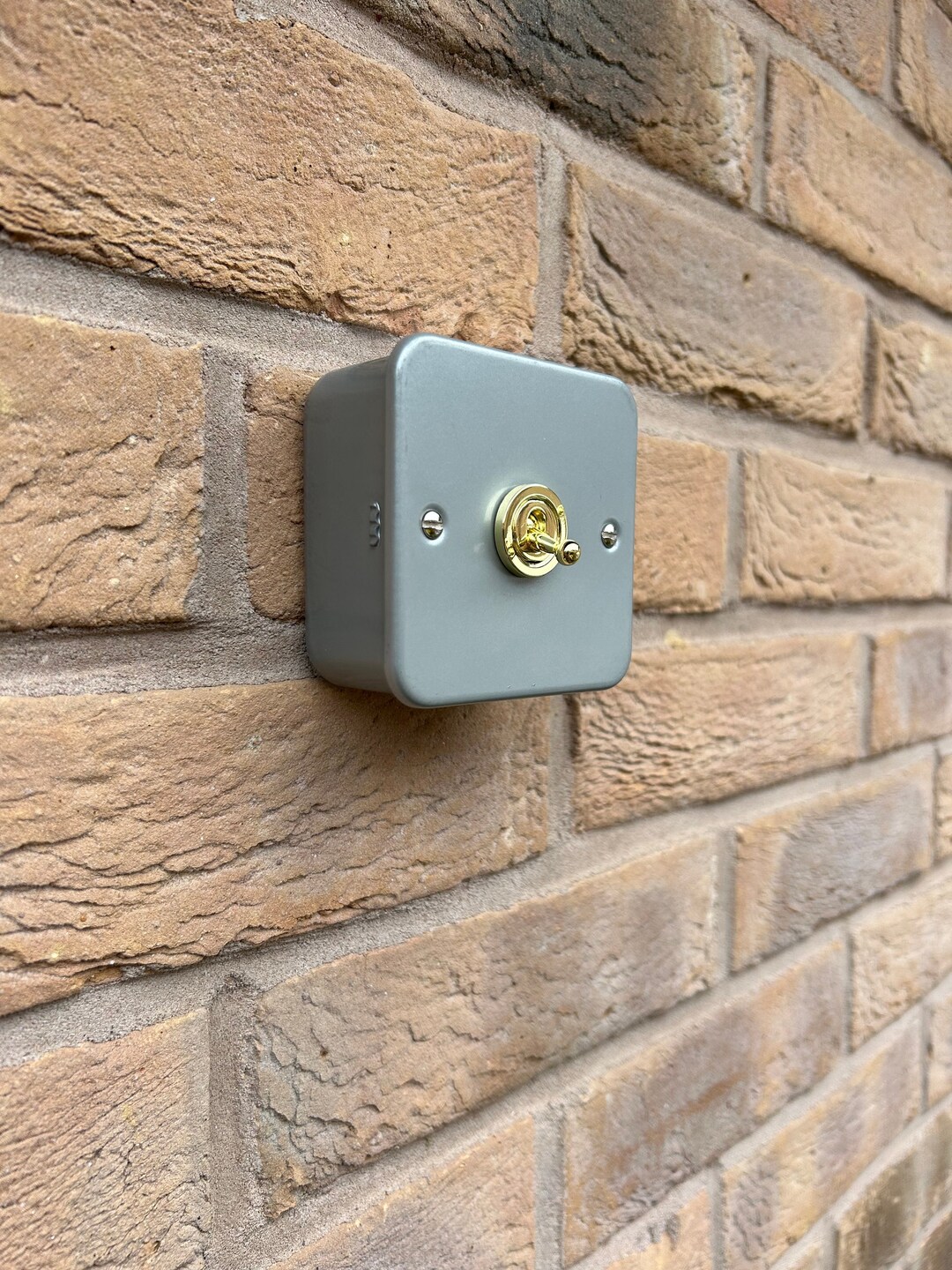 Metal Clad 1 Gang Industrial Style Toggle Light Switch Brass - Etsy