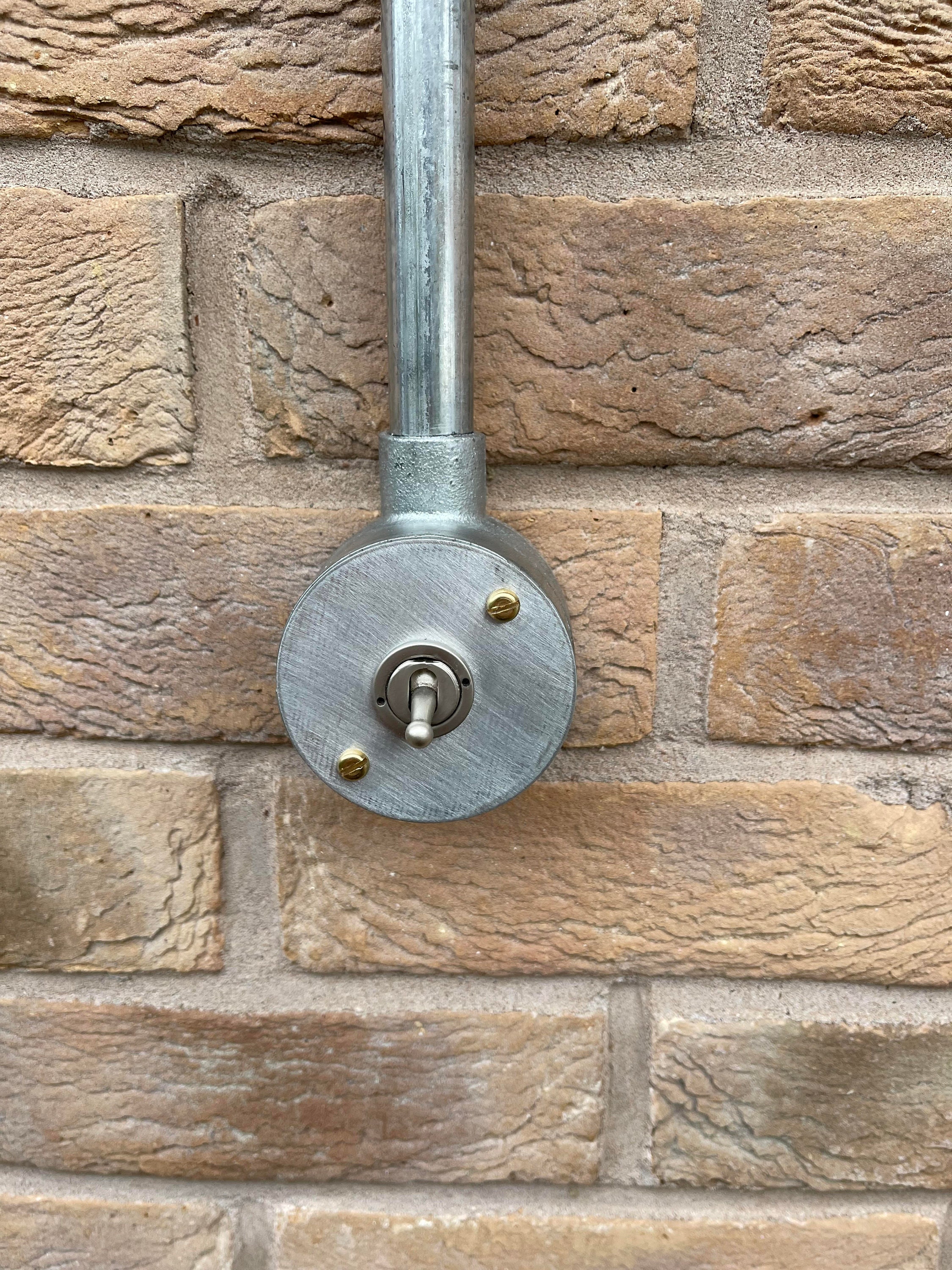 Galvanised Metal Conduit Industrial Style Light Switch - Etsy UK