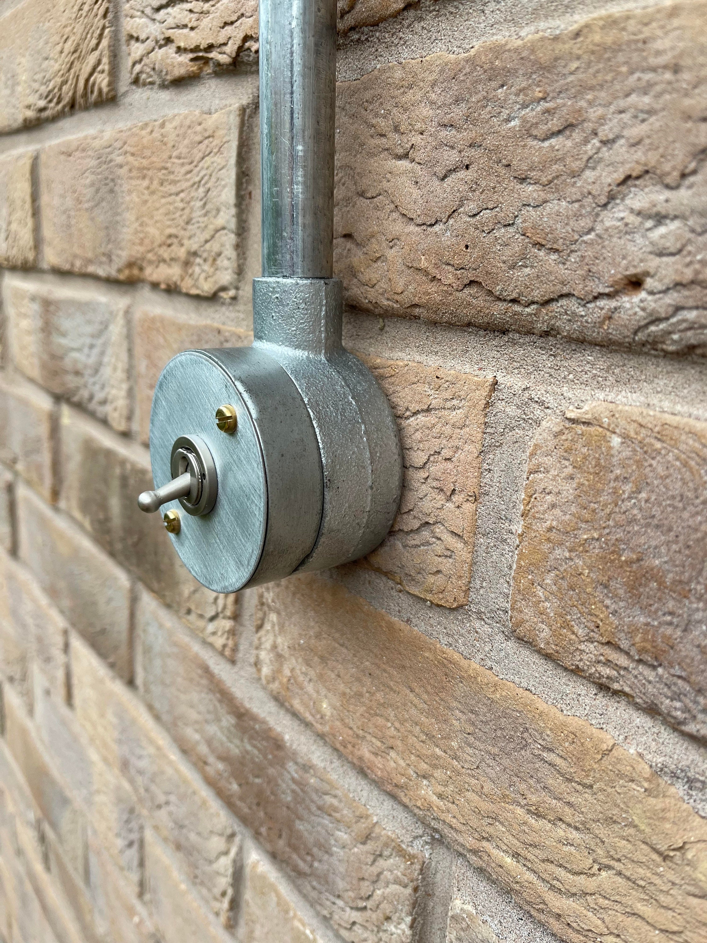 Galvanised Metal Conduit Industrial Style Light Switch - Etsy UK