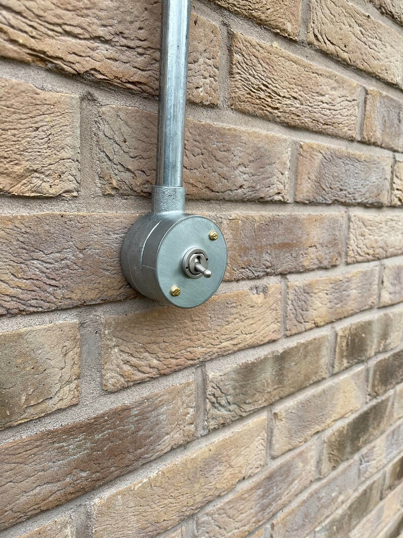 Galvanised Metal Conduit Industrial Style Light Switch - Etsy UK