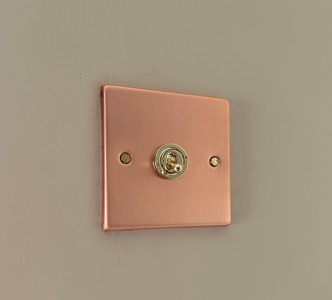 1 Gang Industrial Style Toggle Light Switch Brushed Copper and - Etsy