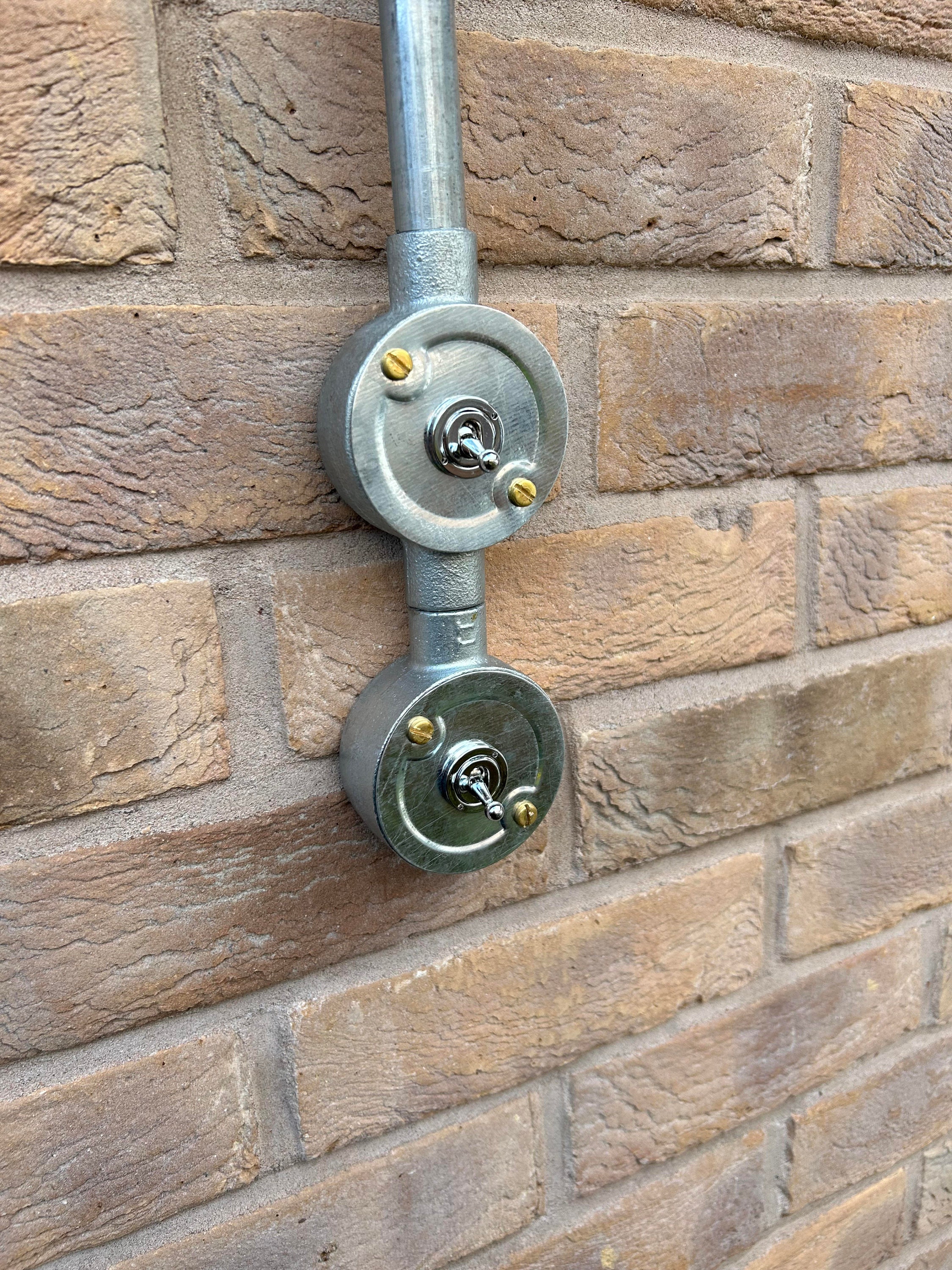 Double Gang Two Way Conduit Industrial Style Toggle Light - Etsy