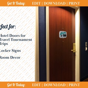 Hockey Door Sign Template Hockey Rink Door Hanger for Hockey Tournament ...