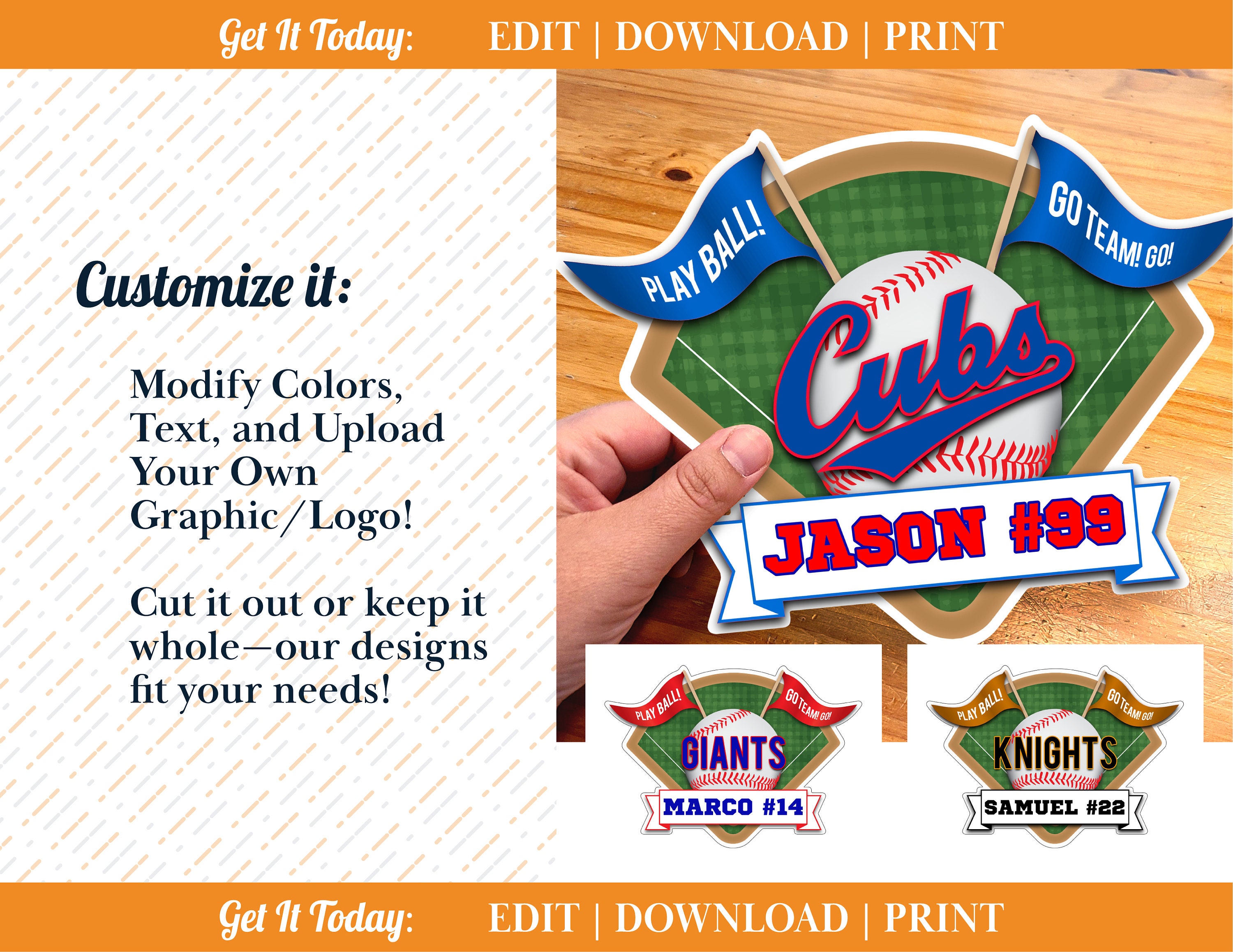 DIGITAL TEMPLATE - Baseball Door Sign [baseball Field], Printable Signs ...