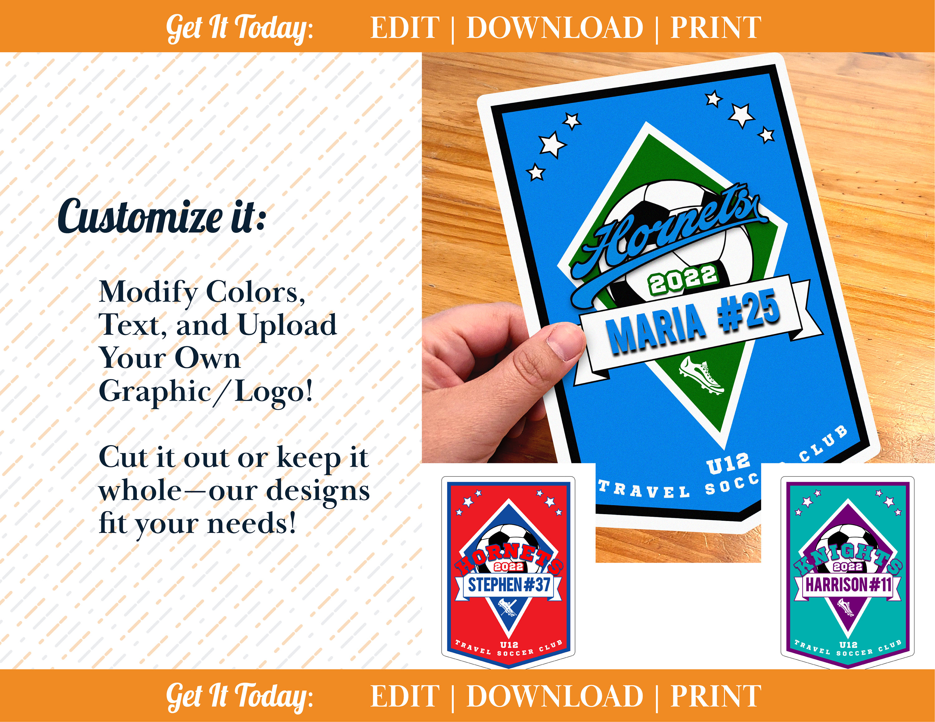 DIGITAL TEMPLATE - Soccer Door Sign [banner], Printable Soccer Signs ...