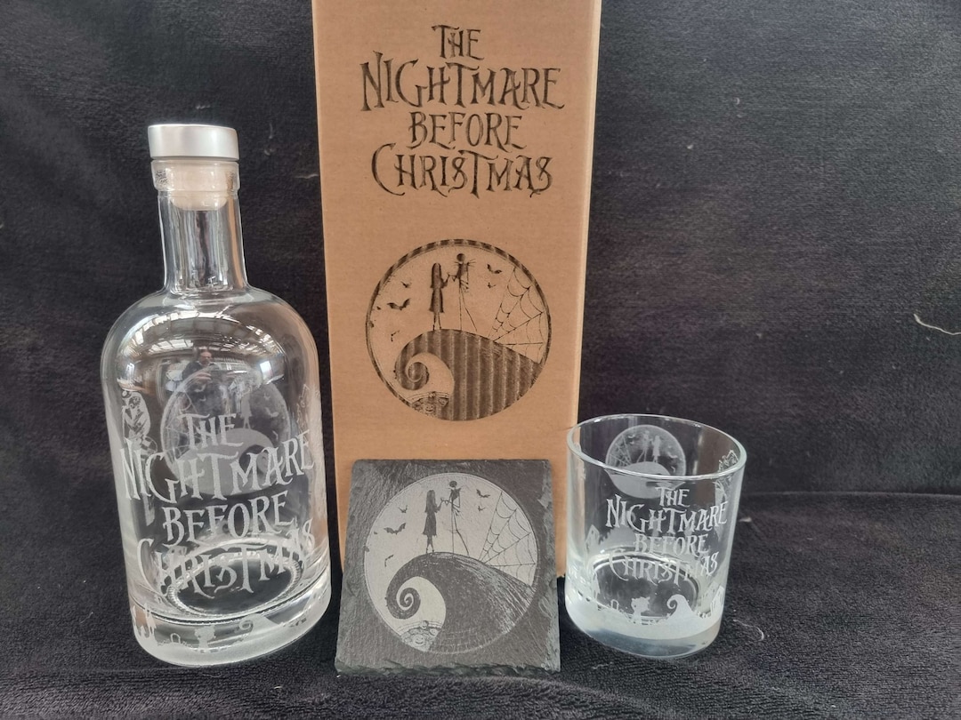 Nightmare Before Christmas Glass Box Sets Can Be Personalised - Etsy