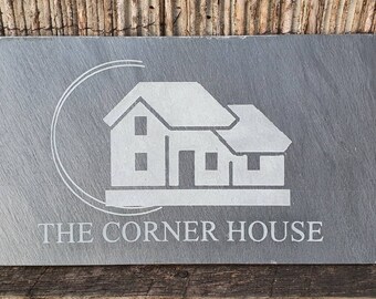 Personalised Deep Engraved Slate House Sign - Etsy UK