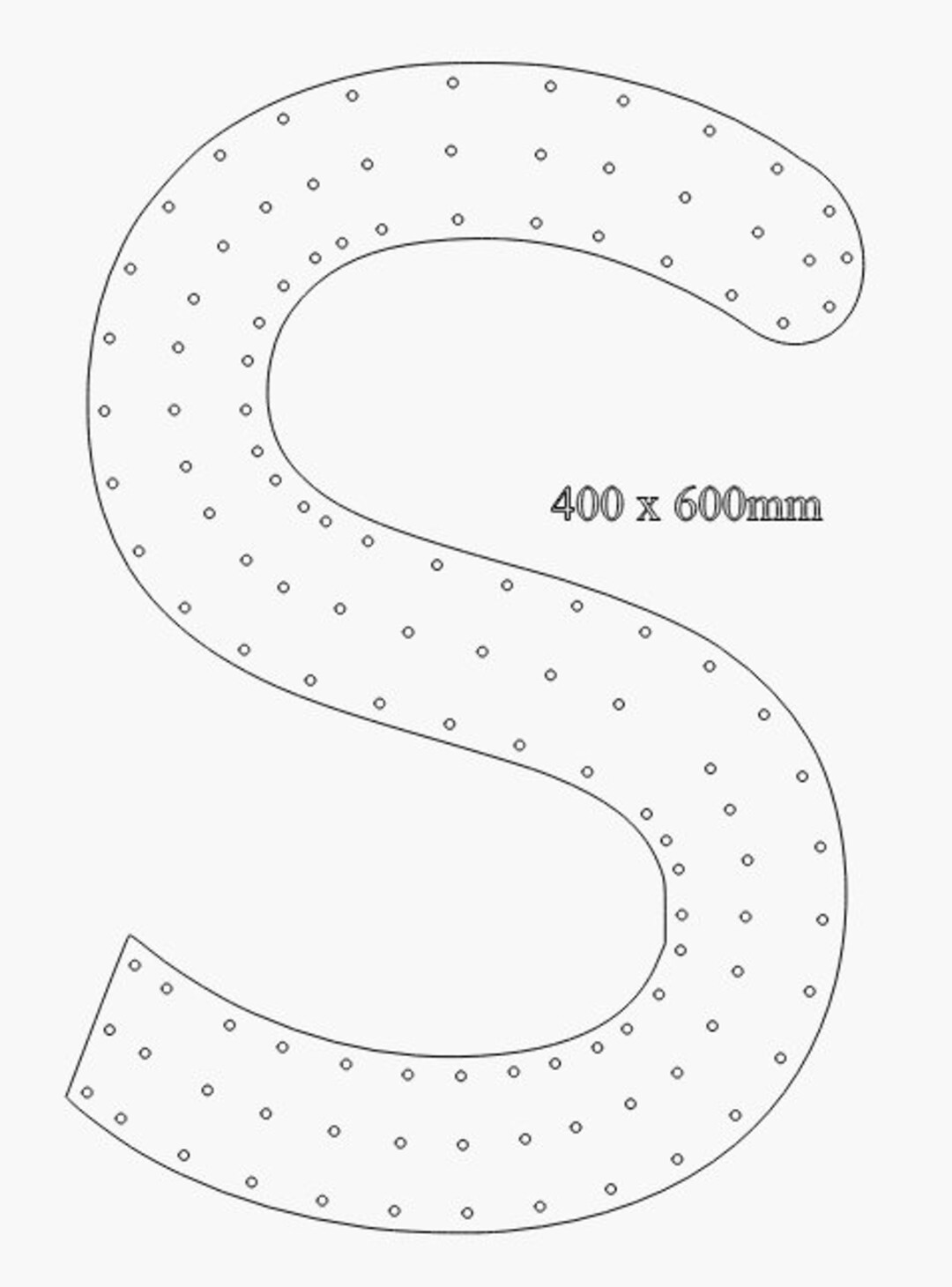 Crafting Wreath Template S Snake Rounded One End - Etsy