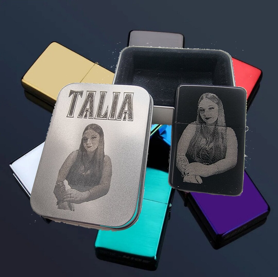 Lighter Gift Box Set Personalised With Photos Logos Messages - Etsy