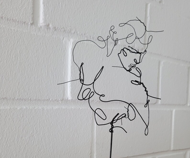 Man Made of Wire, Handmade, Wire Figure, Wood, Unique - Etsy