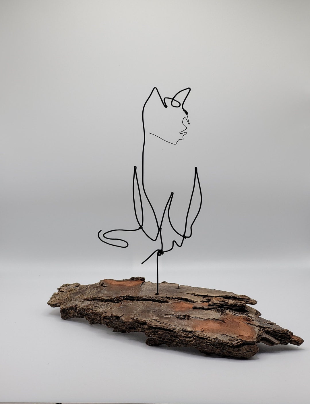 Wire Figure Cat Small, Handmade, Unique, Wood, Cat - Etsy