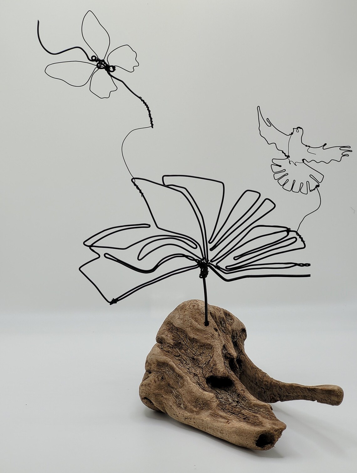 Bringing Books to Life, Book Figure Made of Wire, Book, Handcraft, Wood ...