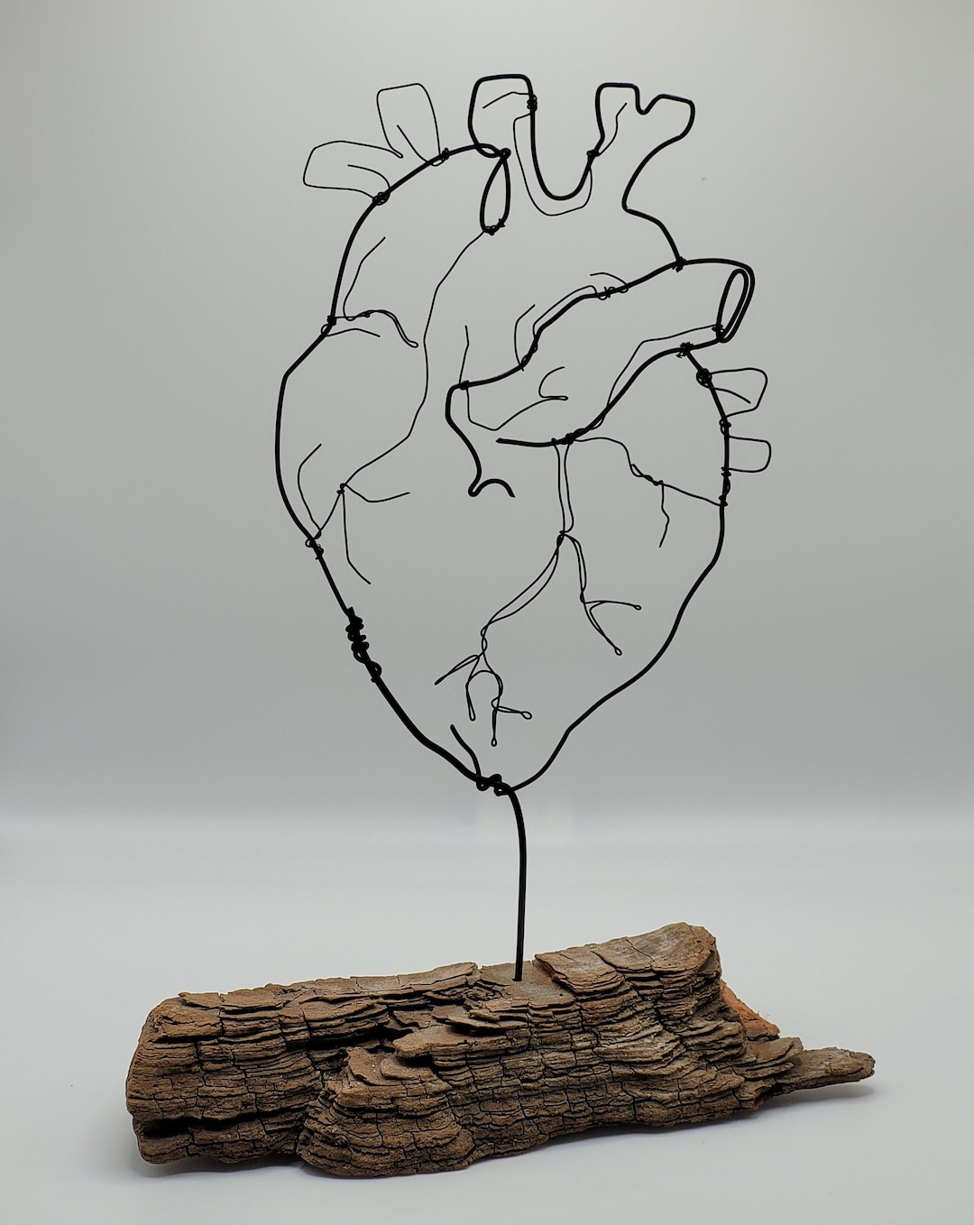 Wire Heart, Organic Heart, Wire Figure, Handmade, Wood - Etsy