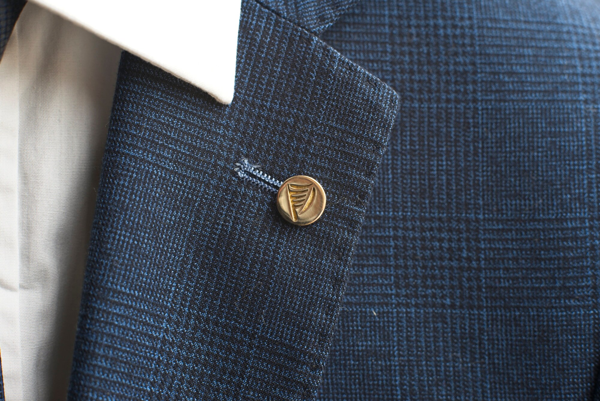 Lapel Pin - Harp • Brass • Button Pin • Suit Accessory • Groom Ware ...