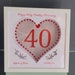 40th Ruby Wedding Anniversary Shadow Box. Personalised and - Etsy