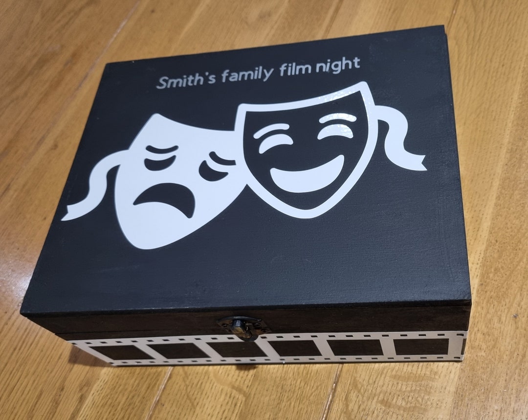 Family Movie Night Box, Personalised Family Movie Box, Happy/tragedy ...