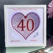 40th Ruby Wedding Anniversary Shadow Box. Personalised and - Etsy