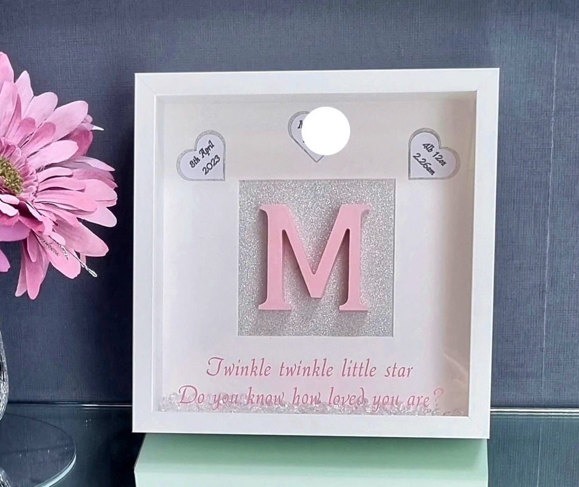 New Baby Shadow Box, New Baby Gift, Shadow Box for Newborn, Newborn ...