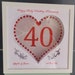 40th Ruby Wedding Anniversary Shadow Box. Personalised and - Etsy