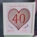 40th Ruby Wedding Anniversary Shadow Box. Personalised and - Etsy