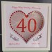 40th Ruby Wedding Anniversary Shadow Box. Personalised and - Etsy