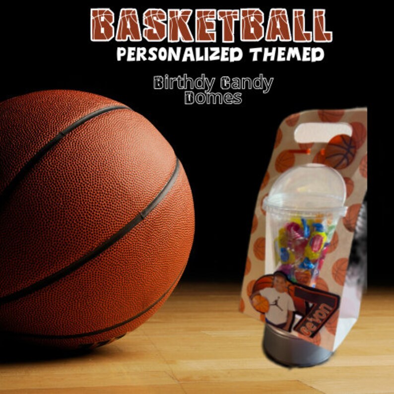Basketball Personalized Dome Cup Party Favor Sports Theme Dome Holder ...
