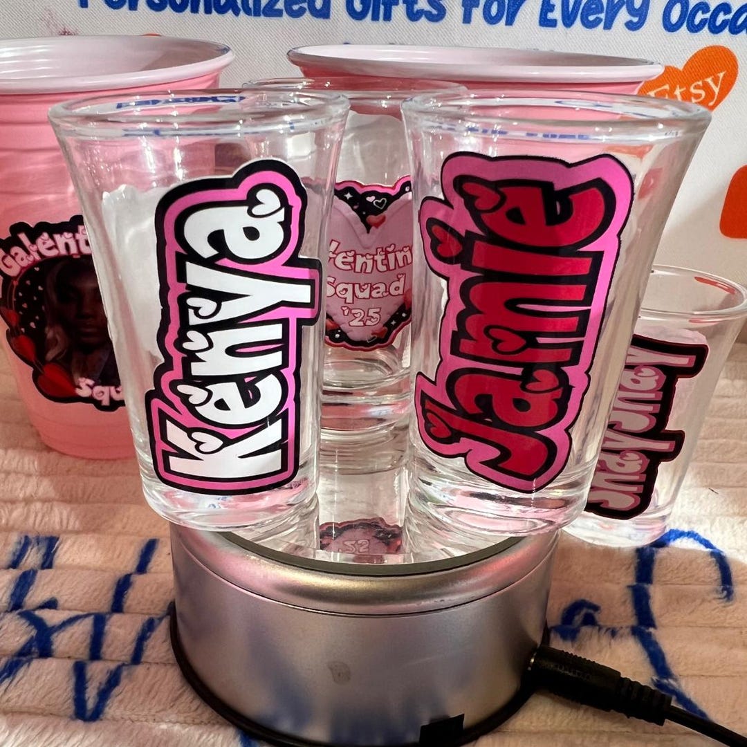 Custom Shot Glasses/ Custom Photo/text Shot Glasses/party Favor Shot ...