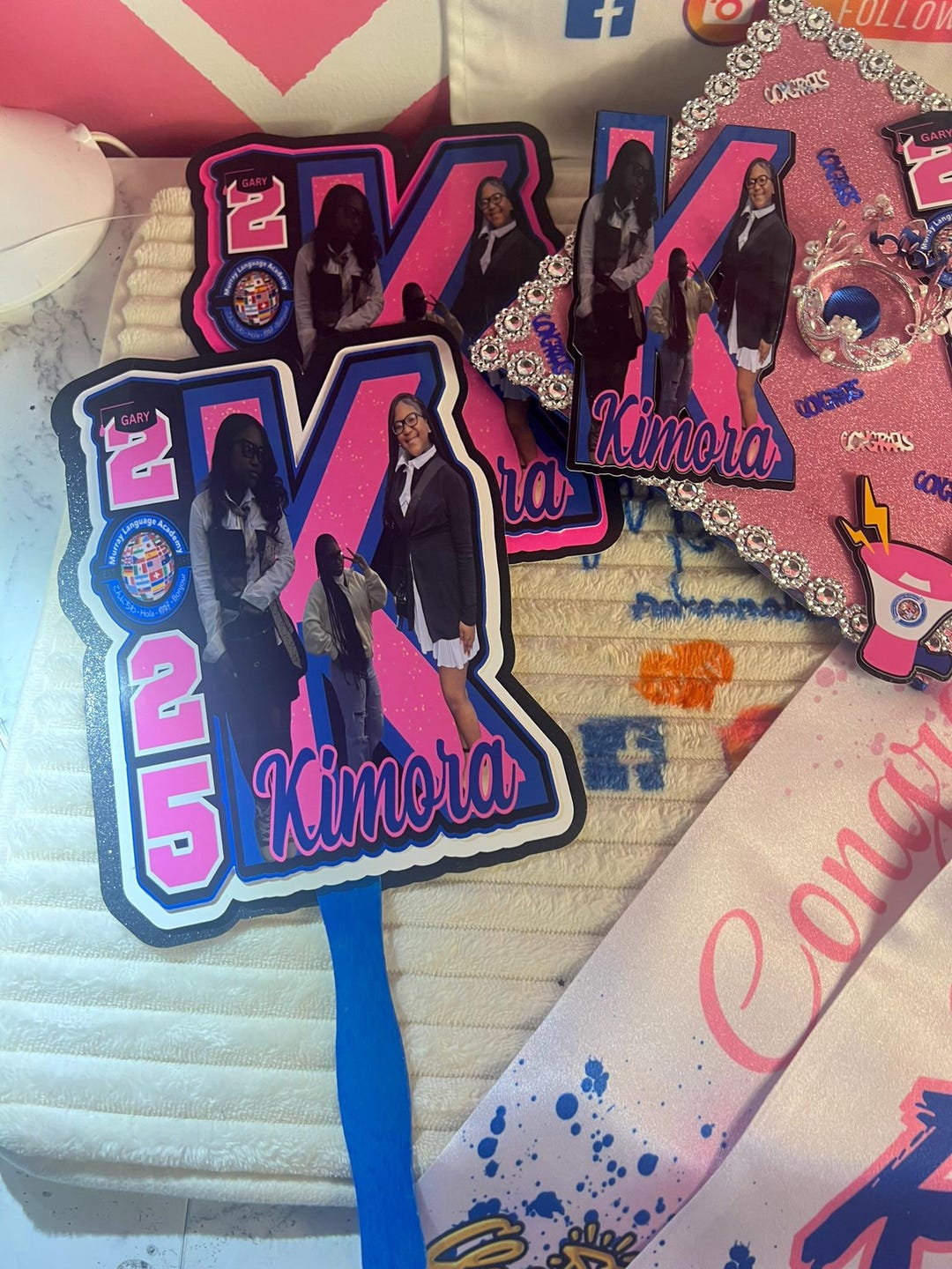 Personalized Graduation Face Fan | Custom Photo Hand Fan | Class of ...