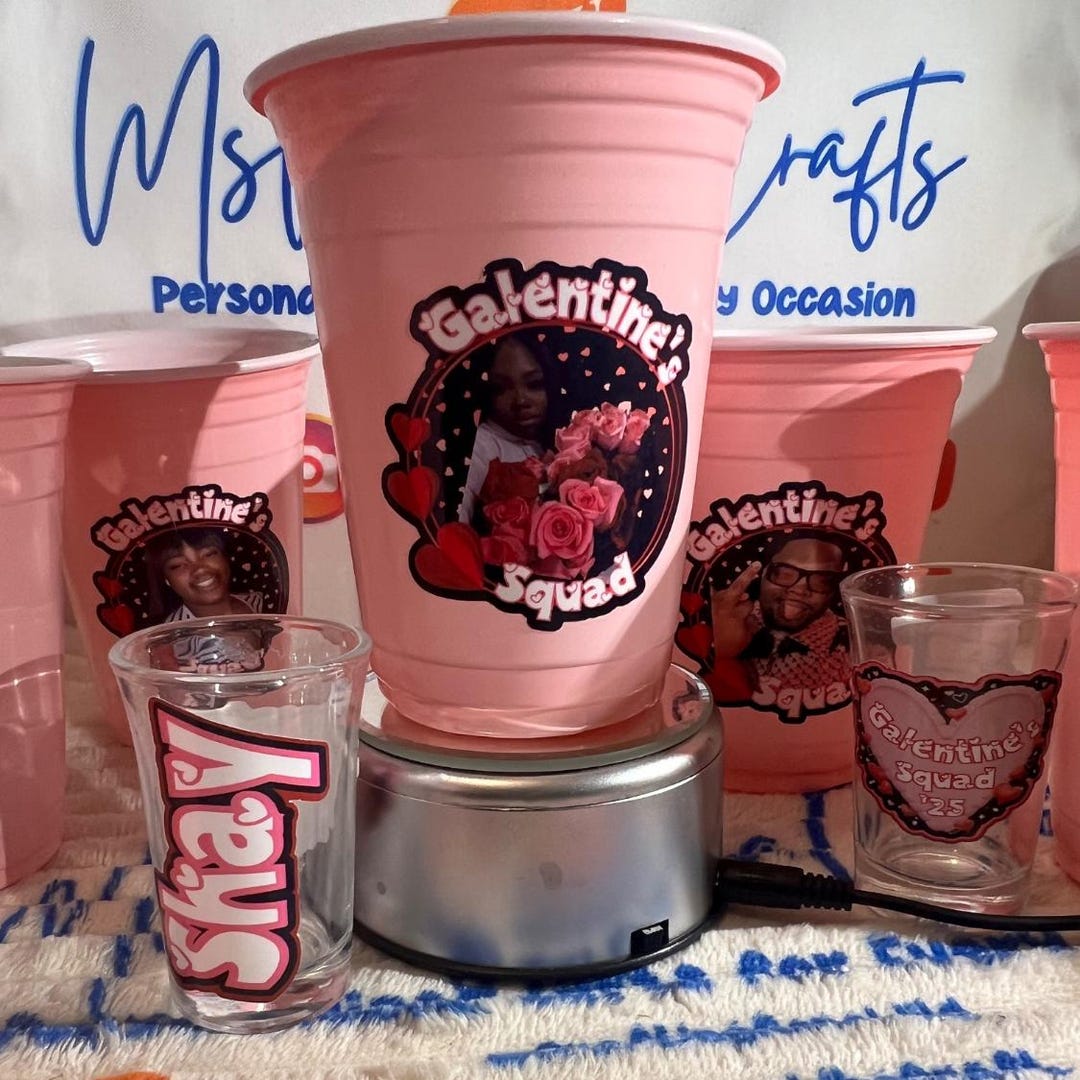 Party Cups; Individual Picture Party Cups; Custom Face Plastic Party ...