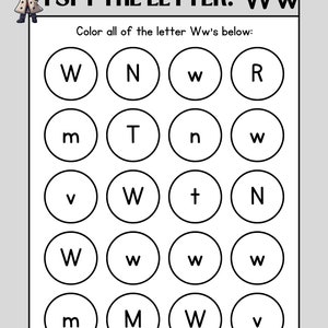 Kindergarten I Spy Worksheet; Preschool Educational Worksheets ...