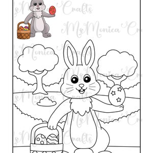 Easter Egg Printable Coloring 11 Page; Easter Bunny Coloring; Spring ...