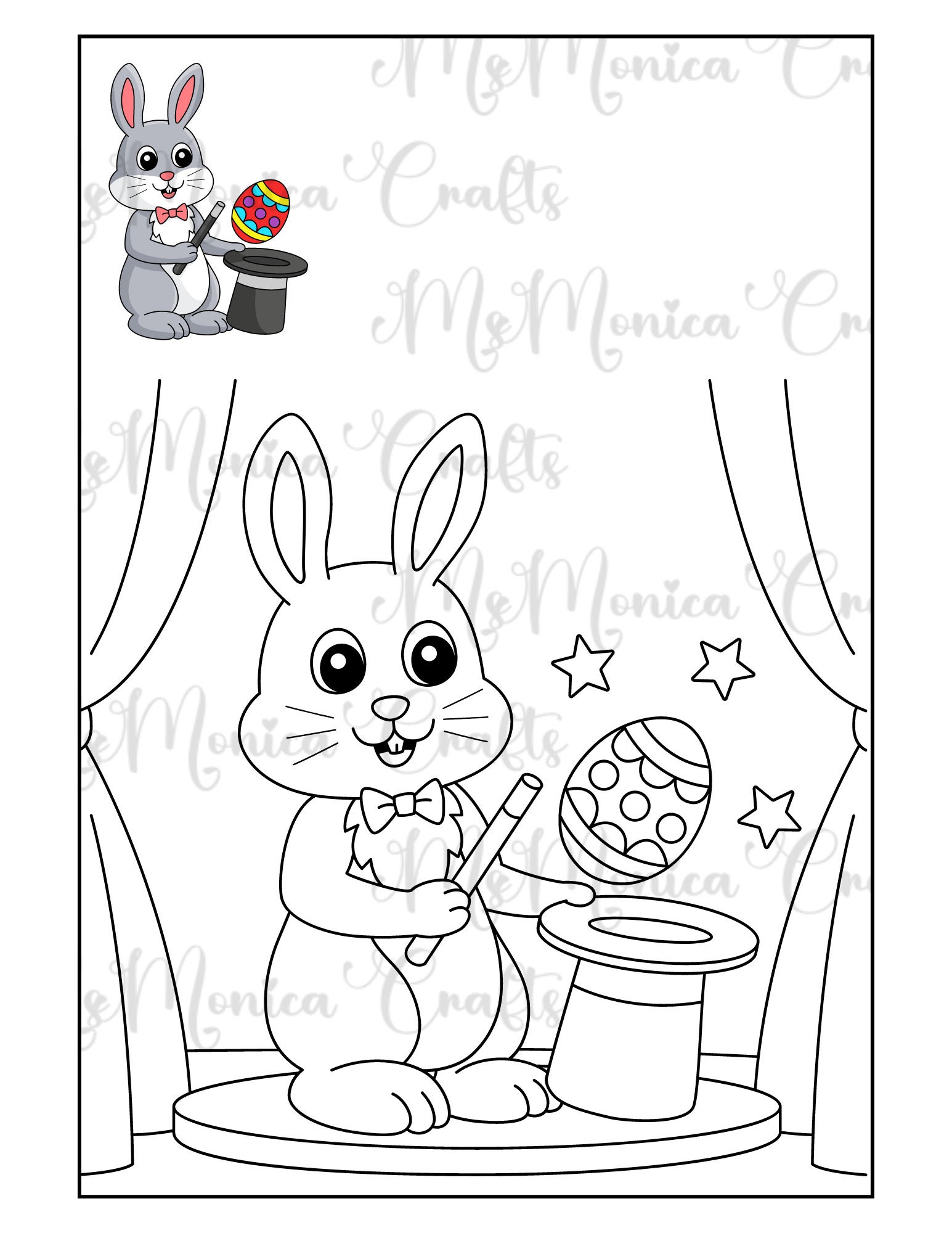 Easter Egg Printable Coloring 11 Page Easter Bunny Coloring Spring ...