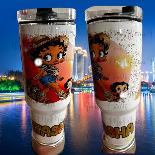 Personalized 40oz Tumbler W/betty Boop Handle and Straw Stanley Cup ...