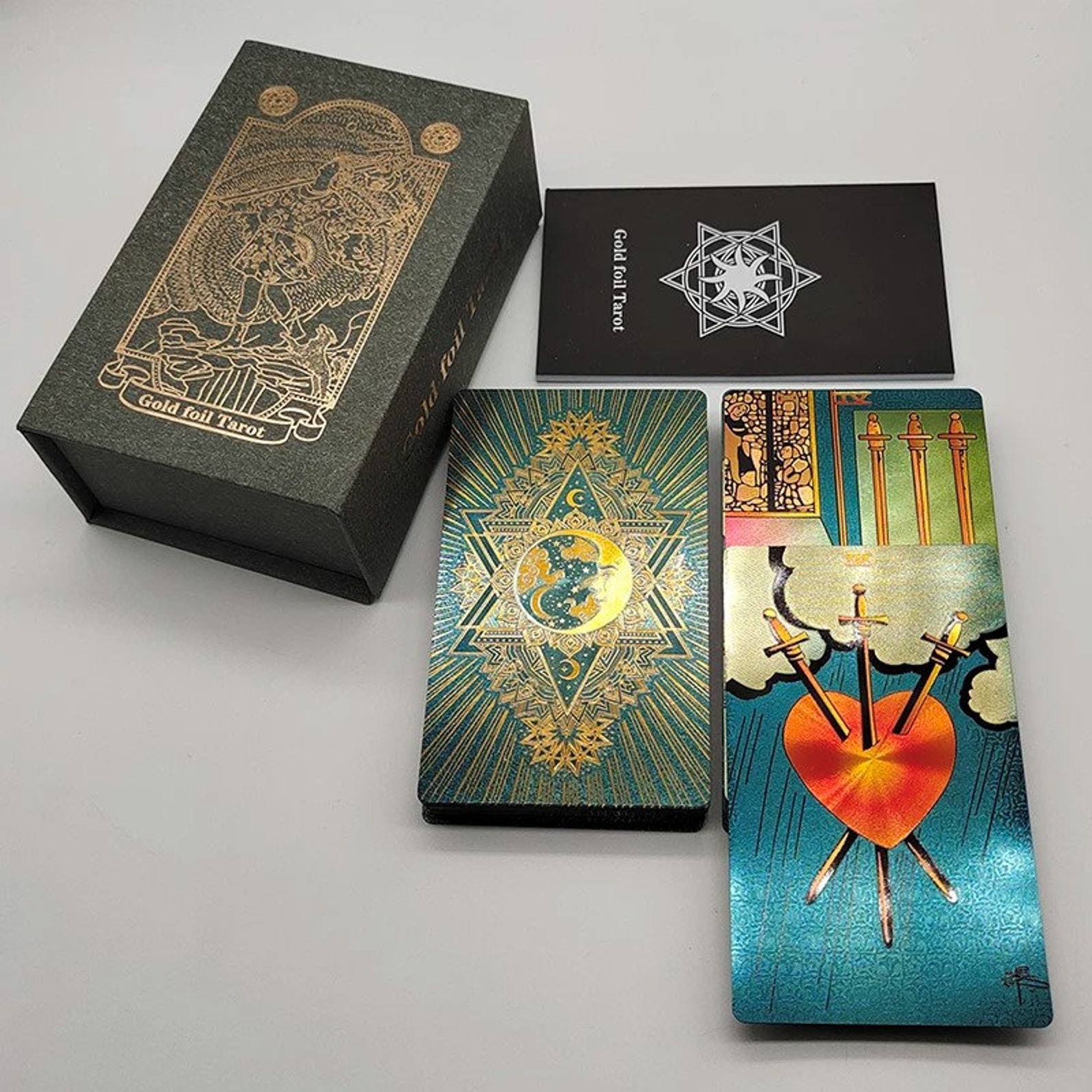 Green Gold Tarot Deck Tarot Cards Deck With Guidebook Luxury - Etsy UK