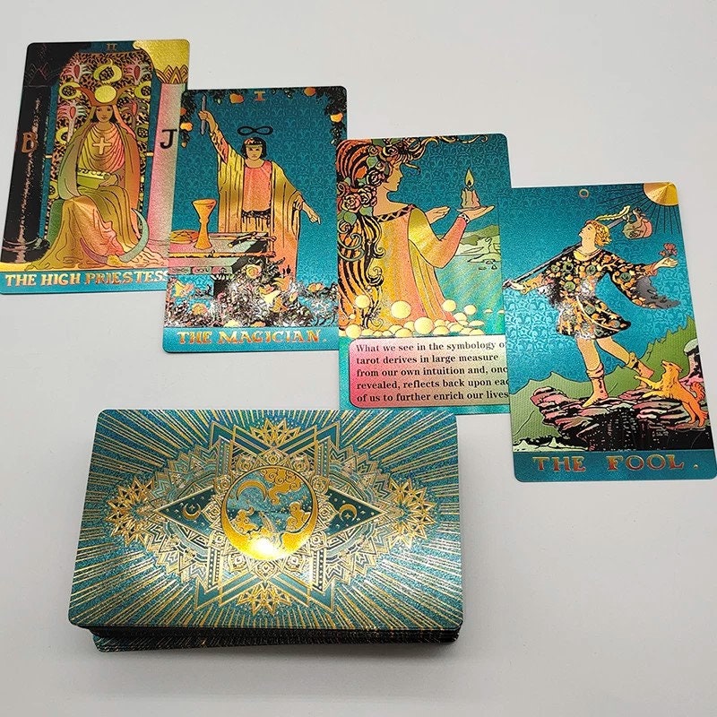 Green Gold Tarot Deck Tarot Cards Deck With Guidebook Luxury - Etsy UK