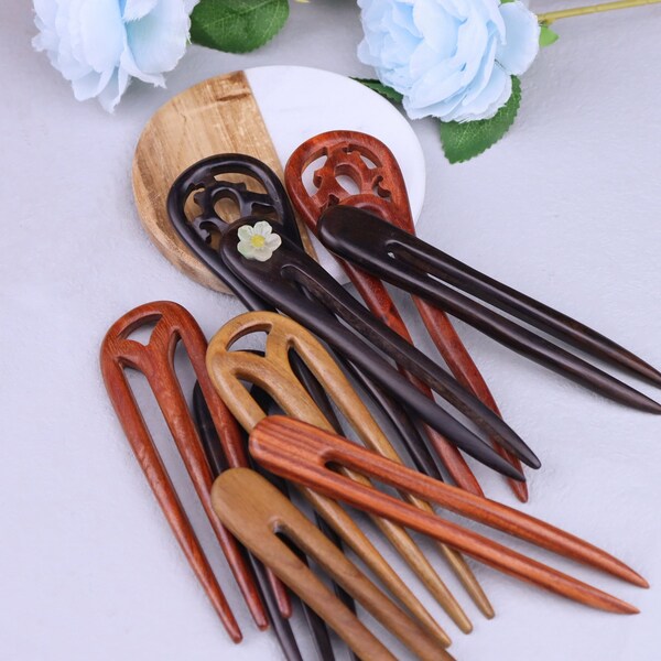 Wood Hair Pin - Etsy