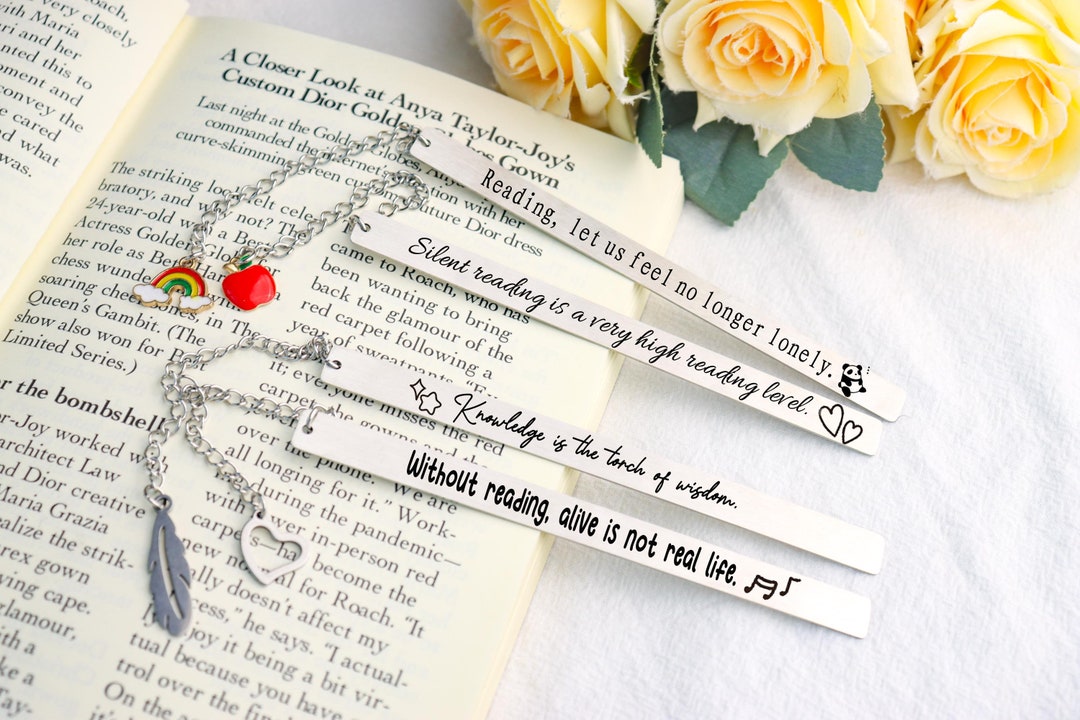 Personalized Metal Bookmark Set customized Carved Bookmarks-perfect ...