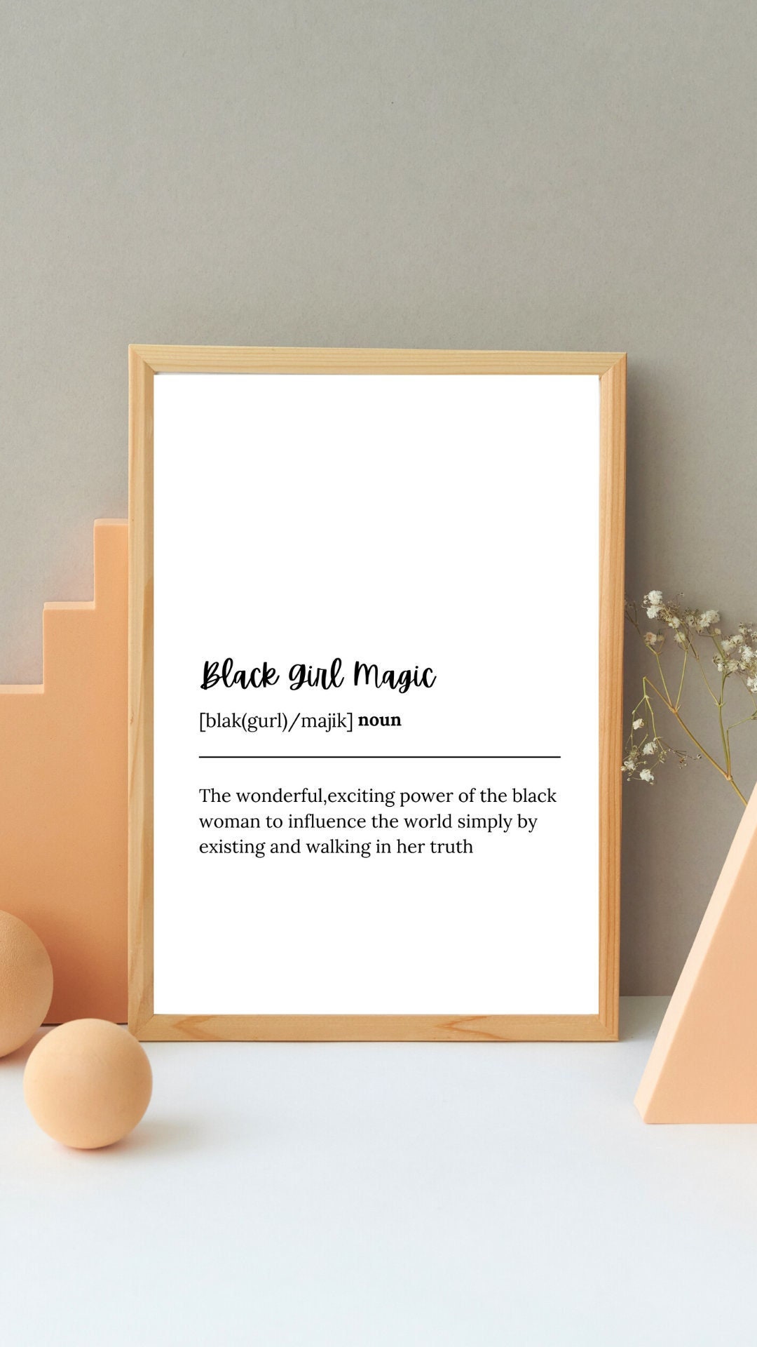 Black Girl Magic Definition Wall Art (frame Not Included) - Etsy