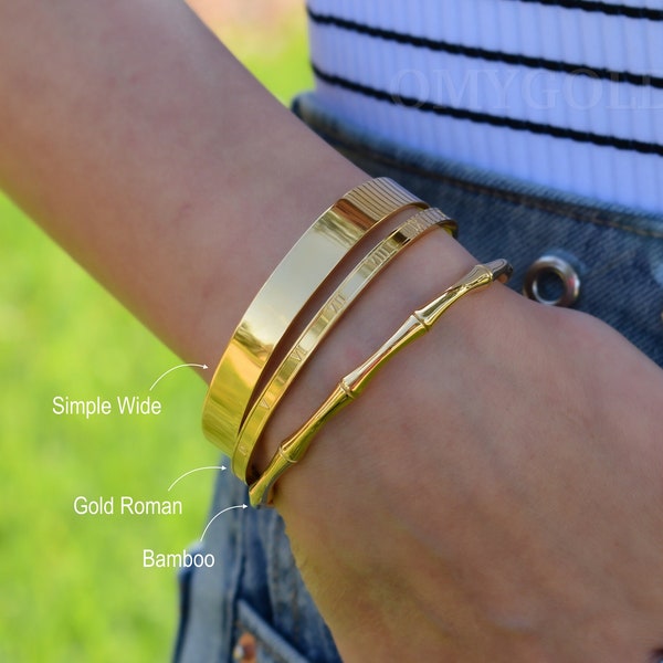 Gold Cuff Bracelet - Etsy