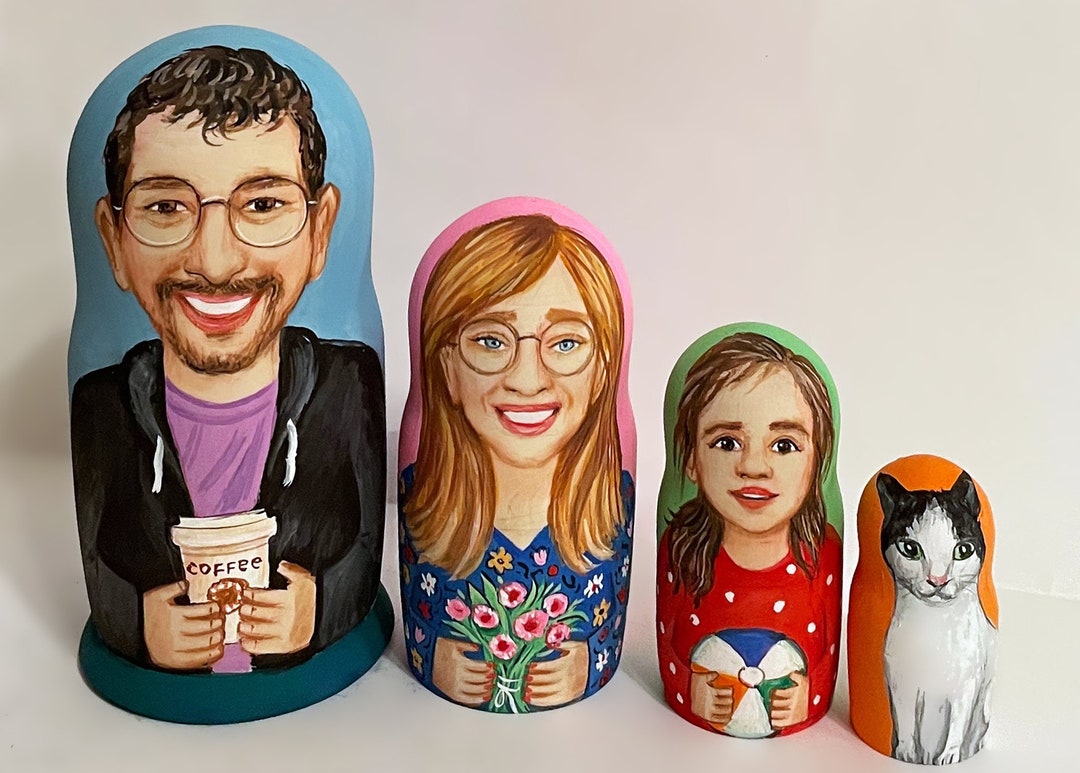 Custom Nesting Doll of 4, Personalized Nesting Doll, Personalized ...